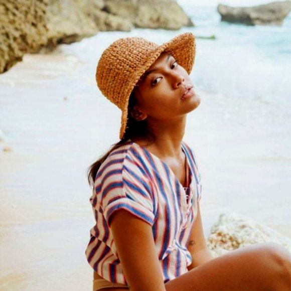 Accessories | Nwt Beach Shimmer Braided Bucket Hat | Poshmark
